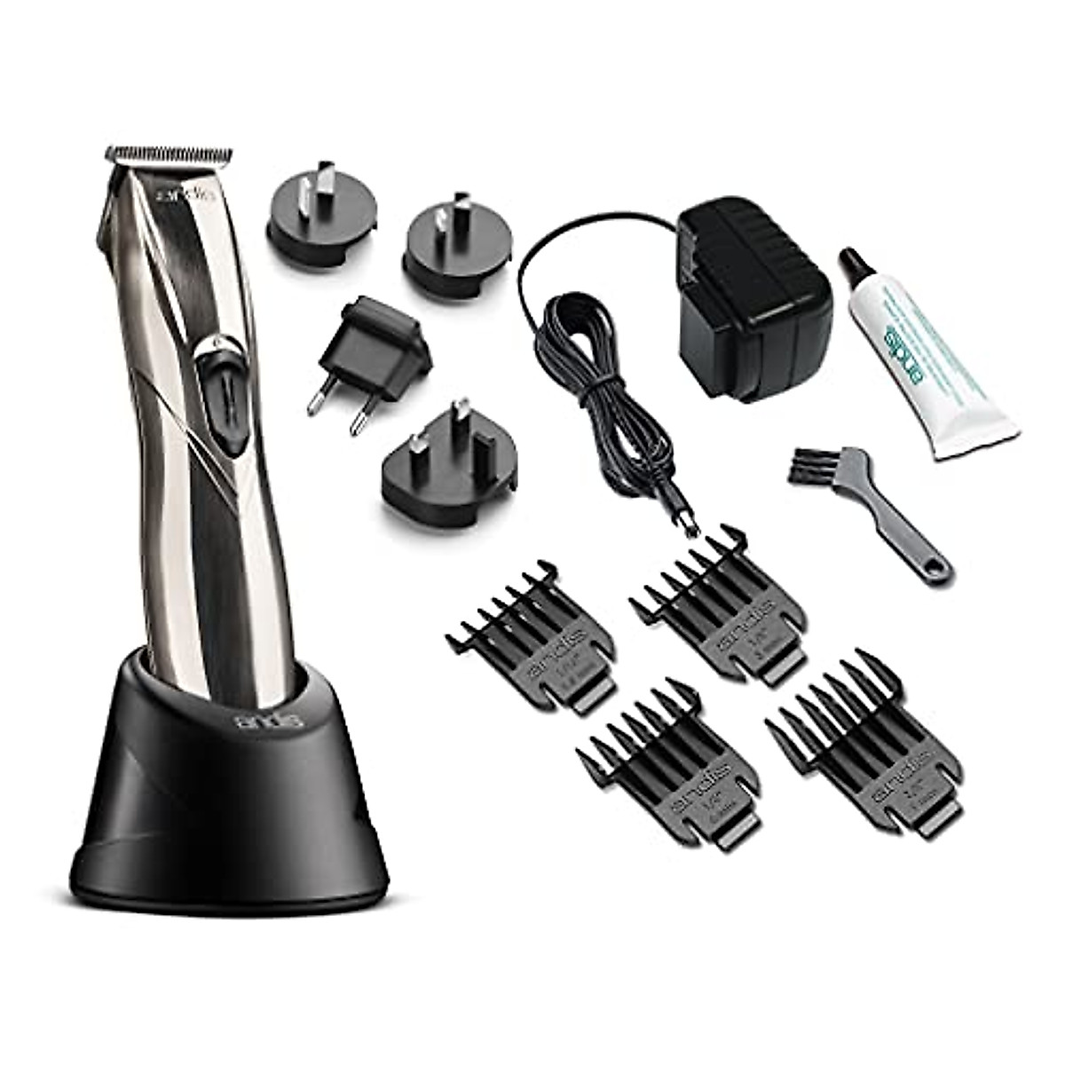 Andis 32400 Slimline Pro Cord/Cordless Beard Trimmer, Lithium Ion T-blade Trimmer, Close Cutting T-Blade Zero Gapped, Chrome