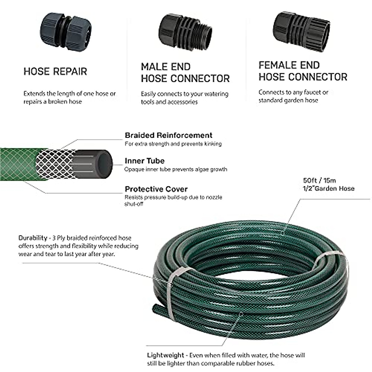 Eden 94051 Garden Hose 1/2 in. x 50 ft