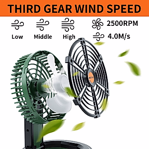 Portable fan Battery Operated Fan USB Desk fan Camping Fan for Tents,Battery Operated portable Fan Personal Fan battery powered fan camping portable fan Outdoor fan Rechargeable Fan with Hanging