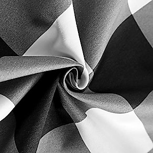 NTBAY Queen Buffalo Pillowcases Set of 4, 1800 Thread Brushed Microfiber Black and White Buffalo Pillow Cases, Super Soft and Cozy Envelope Closure 20x30 Pillowcases, 20x30 Inches