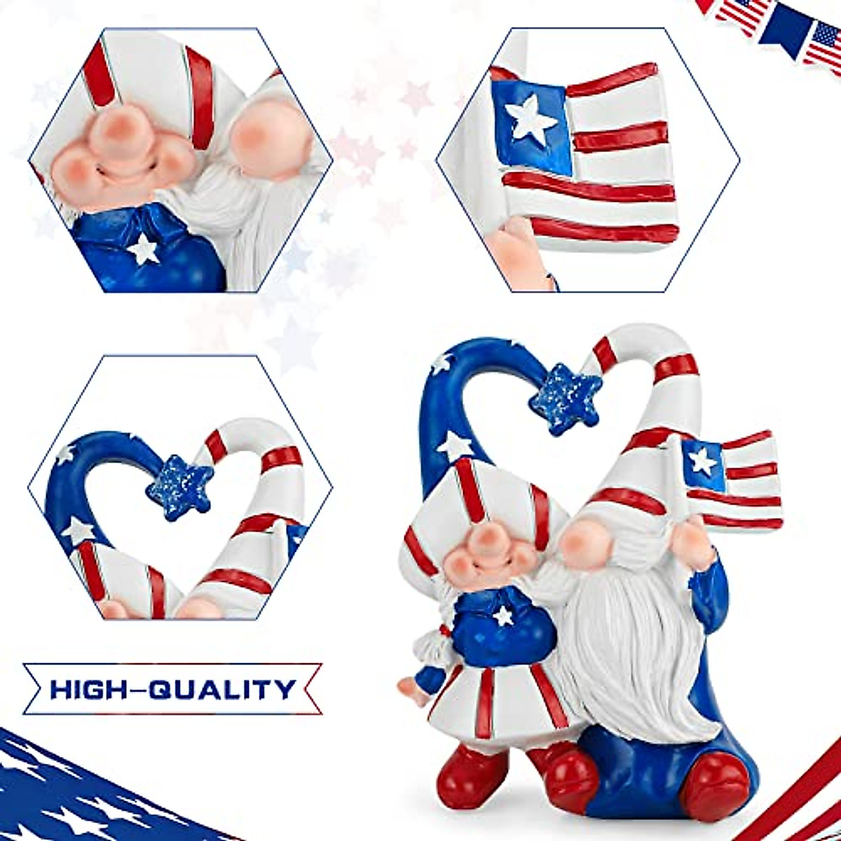 Zonling 4th of July Decorations Patriotic Gnomes - Gnomes Figurines Gift for Independence Day Memorial Day Presidents Day Veterans Day Armed Forces Day