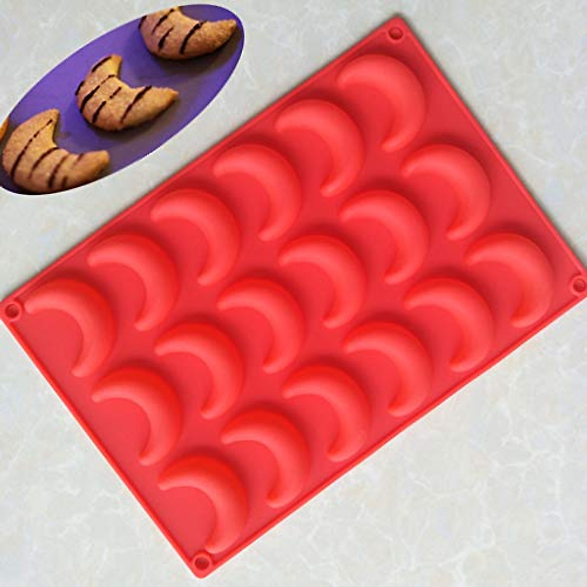 2Pcs Silicone Ice Cube Tray Mold Moon Chocolate Moulds Baking Tool Ice Making Mold for Kids Party Soap Mold Jewelry Kit