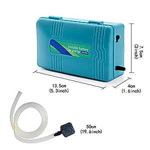 Saim Portable Aquarium Battery Operated Air Pump Backup Operated Fish Tank Air Pump Aerator Oxygen