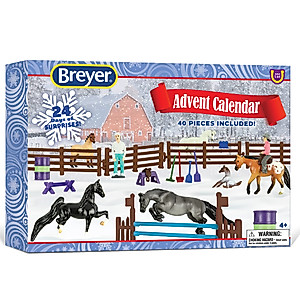 Breyer Horses 2023 Holiday Collection | Advent Calendar - Horse Play Set | 35 Hidden Treasures | 7 Horses, 2 Foals, 1 Unicorn | Model #700728