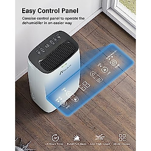 32-Pint Dehumidifier for Basement and Large Room - 2000 Sq. Ft, Quiet Dehumidifier for Large Capacity Room Home Bathroom Basements - Auto Continuous Drain Remove Moisture with Child Lock
