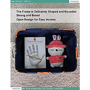 FANKANG Rectangular Laundry Basket Nursery Storage Fabric Storage Bin Storage Hamper,Book Bag,Gift Baskets(Navl-ball game)