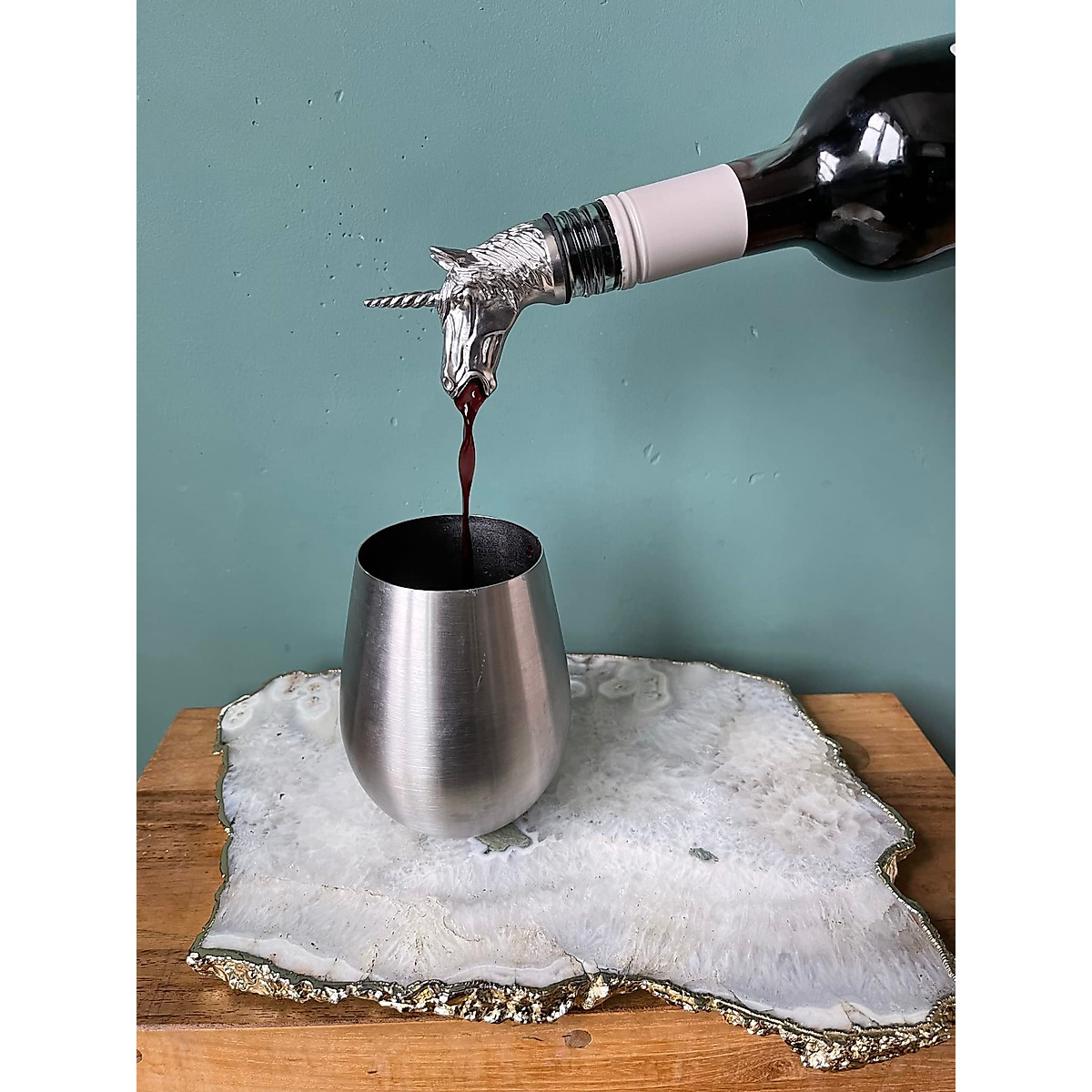 SHEP ANIMAL AERATOR | WINE BOTTLE TOPPER | LIQUOR POURER SPOUT | GIFT FOR FRIENDS, FAMILY | UNICORN