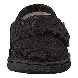 TOMS unisex child Classic Alpargata Sneaker, Black Canvas, 2 Big Kid US