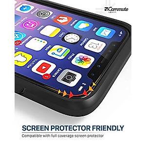 VENA iPhone XR Wallet Case, vCommute (Military Grade Drop Protection) Flip Leather Cover Card Slot Holder with Kickstand, Designed for Apple iPhone XR - Space Gray