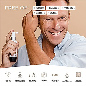 Spectral.DNC-N Leave In Serum to Support Hair Growth by DS Laboratories - Minoxidil Alternative for Men and Women, Experience Fuller, Thicker Hair, Water Based Formula 90 Day Supply (2 fl oz)