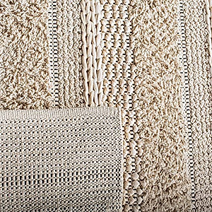 SAFAVIEH Natura Collection Accent Rug - 4' x 6', Ivory, Handmade Cotton, Ideal for High Traffic Areas in Entryway, Living Room, Bedroom (NAT651A)