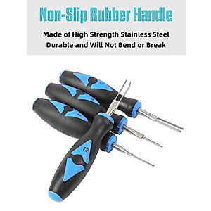 DUOYI Terminal Removal Tool Kit 23 Pcs, Terminal Ejector Kit with Stainless Steel Tips, Ergonomic Rubber Handle and Carrying Case, Universal Terminal Release Kit Replaces The Proprietary Kit