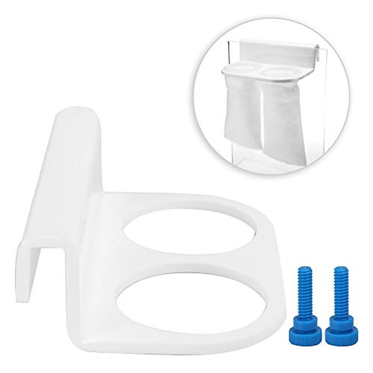 eecoo Aquarium Filter Sock Bracket Aquarium Acrylic Durable Double Hole Filter Bag Bracket Water Filter Holder Support Fish Tanks Accessory