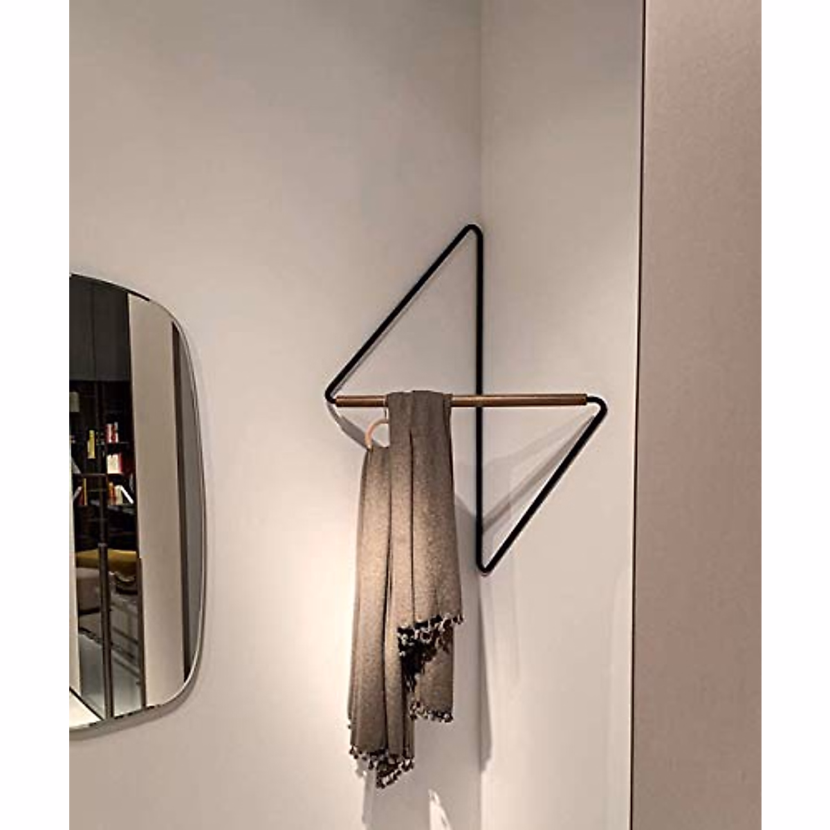 YRHH Industrial Design Coat Hooks for Corners, Wall Hanger, Ceiling Hanger, Around The Corner, Hanger, Wall Hanger, Dryer, Coat Rack-4050cm