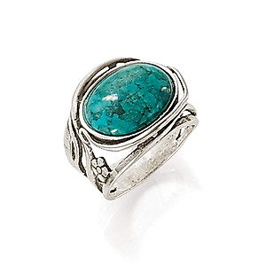 Ross-Simons Turquoise Ring in Sterling Silver. Size 9