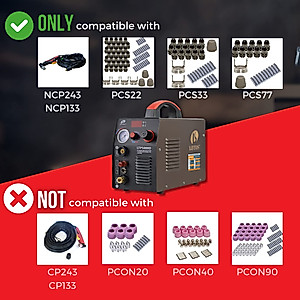 LOTOS LTP5000D Plasma Cutter, 2024 Upgraded 5/8" 16mm Clean Cut 3/4" 20mm Severance Cut 50A Non-Touch Pilot Arc Plasma Metal Cutter Machine, Plasma Cutting Equipment, Dual Voltage 120V or 240V, Brown