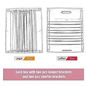 UL Source Upgraded Collapsible Hanging File Storage Boxes with Smooth Sliding Rail Large Capacity Filing Organizer Letter/Legal File Floder Storage, Office Box (Gray-4packs)