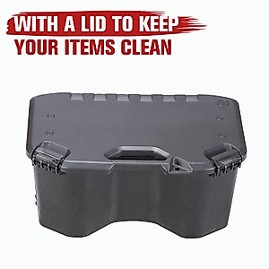A & UTV PRO Modular Cargo Box for Can Am Maverick, 20 L/5.2 Gallon Rear Storage Cargo Box with Lid Assembly for LINQ Can Am Maverick X3 MAX, Defender, Commander Accessories, Replace OEM#715007112