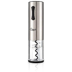 Ozeri Travel Series USB Rechargeable Electric Wine Bottle Opener, Stainless Steel
