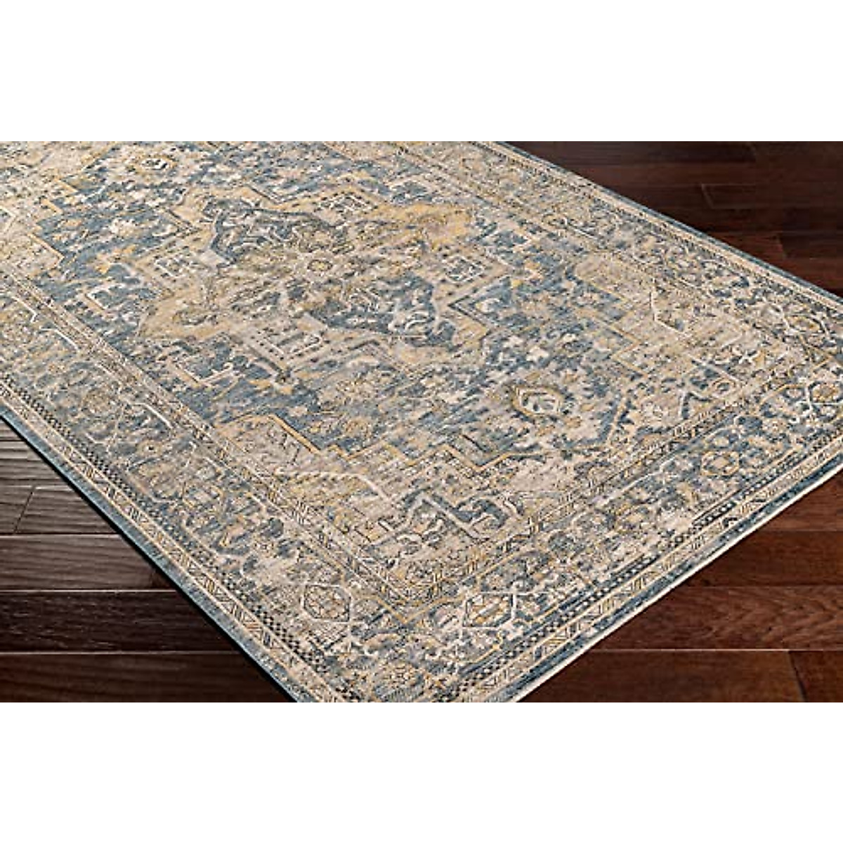 Mark&Day Area Rugs, 2x4 Havelock Traditional Teal Area Rug, Blue/Grey/Beige Carpet for Living Room, Bedroom or Kitchen (2'7" x 4')
