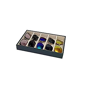 Svea Display 5 Slot High End PU Leather Velvet Drawer Divider Eyewear Storage Sunglasses Jewelry Tray Organizer