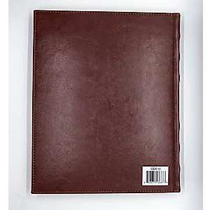 Eccolo Lined Executive Journal Notebook with Gold Edges, 256 Pages of Acid-Free Paper, Hard Cover Realistic Faux Leather, Lay Flat Design (Brown, 8x10 inches)