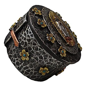 Ebros Gift Our Holy Lady Of Guadalupe Decorative Round Jewelry Rosary Box 3.25" Long Catholic Religious Inspirational Blessed Virgin Mary Mother Of Jesus Keepsake Trinket Keys Organizer Box Figurine