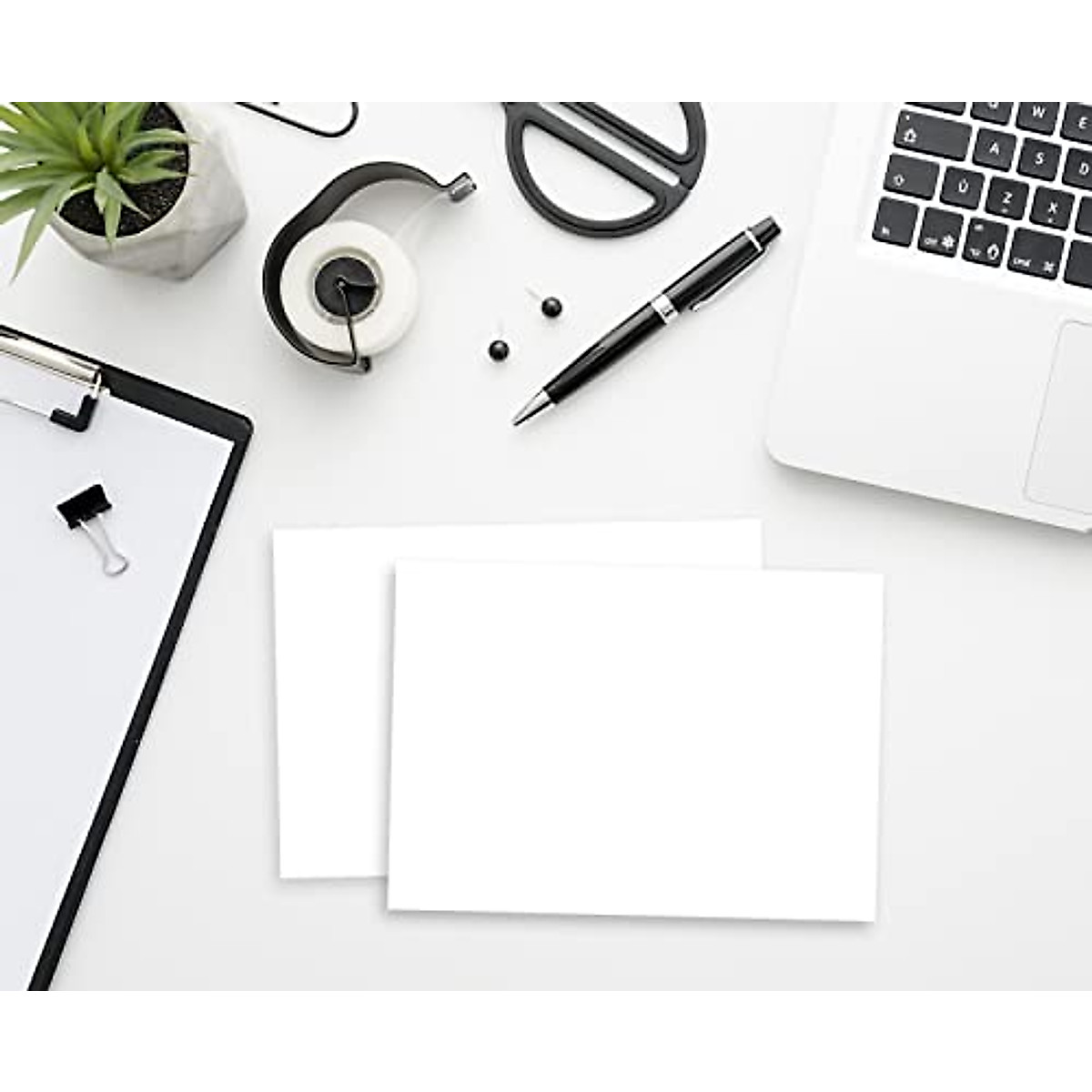 Home Advantage Set of 50 Blank Plain White 5x7 Index Cards, Postcards