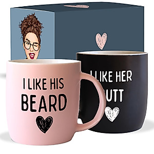 Triple Gifffted Funny Couples Gifts For Christmas, Wedding Anniversary, Engagement, Valentines Day Girlfriend Boyfriend Couple Gift, His & Hers, Bride & Groom, Him & Her, Ceramic, 380ML