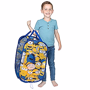 Franco Kids Room Collapsible Storage Bin Pop Up Hamper, One Size, Minions The Rise Of Gru