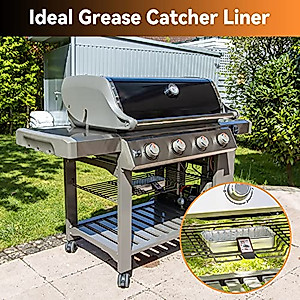 SHINESTAR 20-Pack Grill Drip Pans for Weber SmokeFire, Summit, Genesis Series, 11 x 5 Inch Disposable Aluminum Foil Grease Tray Liners