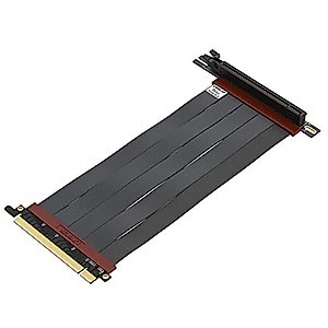 LINKUP - Ultra PCIe 4.0 X16 Riser Cable [RTX4090 RX6950XT x570 B550 Z690 Tested] Shielded High-Speed Vertical Mount Gaming PCI Express Gen4┃Universal 90 Degree Socket {20cm / 7.8"} 3.0 Gen3 Compatible