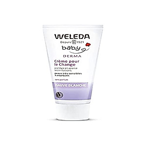 Weleda Baby White Mallow Diaper Care Cream, 1.7 Fluid Ounce, Fragrance Free Plant Rich Protection with White Mallow, Pansy, Sesame and Coconut Oils
