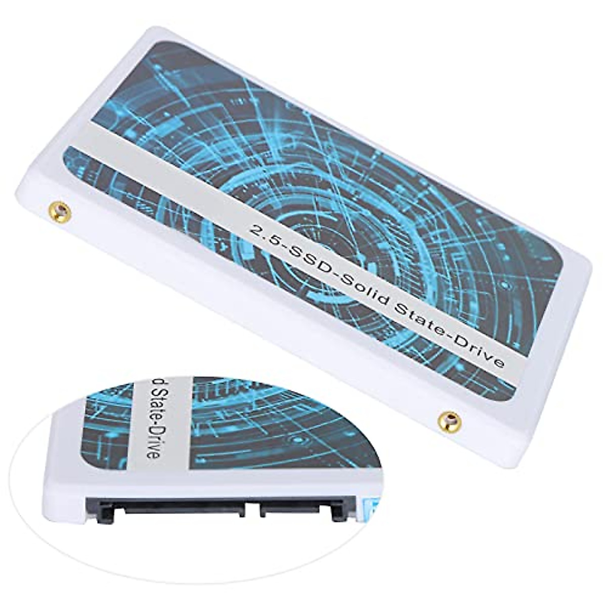Velaurs SSD, White Internal SSD 2.5in High Speed for OS X//WinXP/Win/7/8/10 for Desktop Computer Laptops PC(#3)