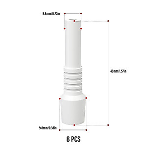 QCDENG 10mm 8pcs Sand Blaster Replacement Ceramic Nozzles, White Ceramic Rust Removal Sandblast Machine Nozzle