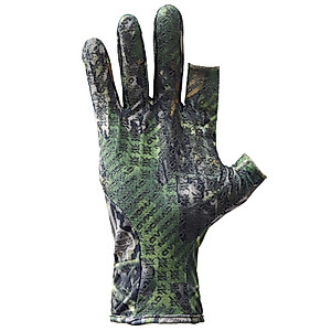 Nomad Mens Fingerless Turkey Glove | Camo Fingerless Hunting Glove, Mossy Oak Shadowleaf, Medium/Large