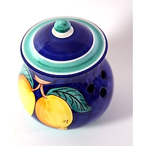 Vietri Ceramic handmade in Italy, Onion saver, Onion pot