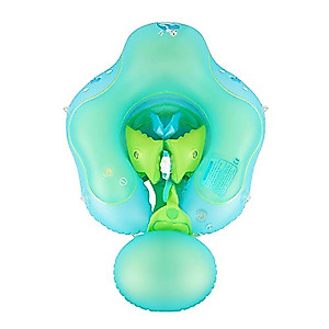 Relaxing Baby - Swimming Ring with Adjustable Seat Pocket,Removable Floating Ball,New Upgrade Baby Swim Ring with Canopy for Ages 6-36 Months