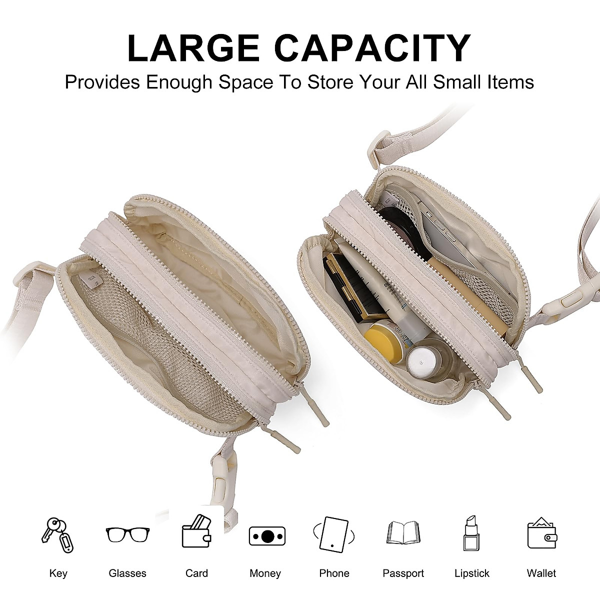 CLUCI Backpack Purse + Small Belt Bag for Women