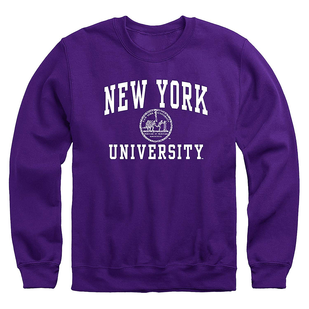 Barnesmith New York University NYU Violets Adult Unisex Crewneck Sweatshirt, Heritage, Violet, X-Large