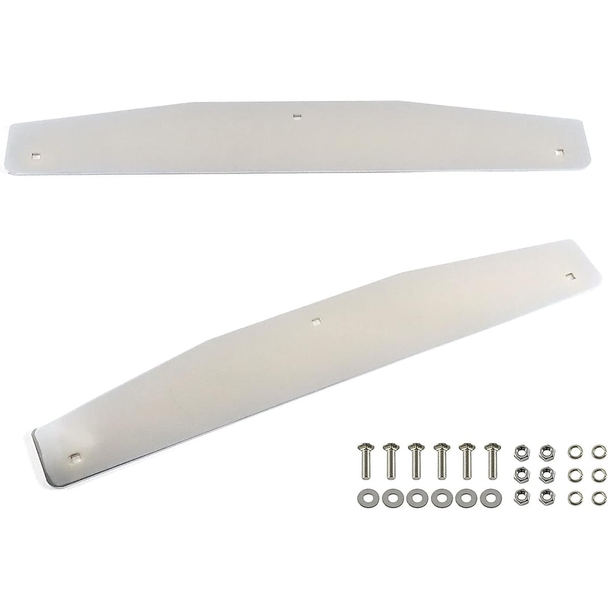 BLVD-LPF OBEY YOUR LUXURY Universal Stainless Steel Mud Flap Weights Semi Truck 24" X 4" Chrome 3 Stud Fit for 24" Wide Mud Flaps - Pair