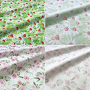 levylisa 7 Pieces 18 x 22 Inches Cotton Fabric Square Fabric Craft Fabric Scraps Cotton Quilting Oil Painting Fabric Bundles Patchwork for Kids DIY Craft Sewing Clothing