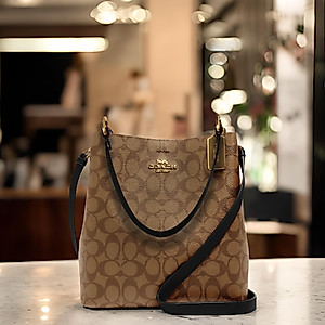 COACH Town Bucket Bag, Khaki Black