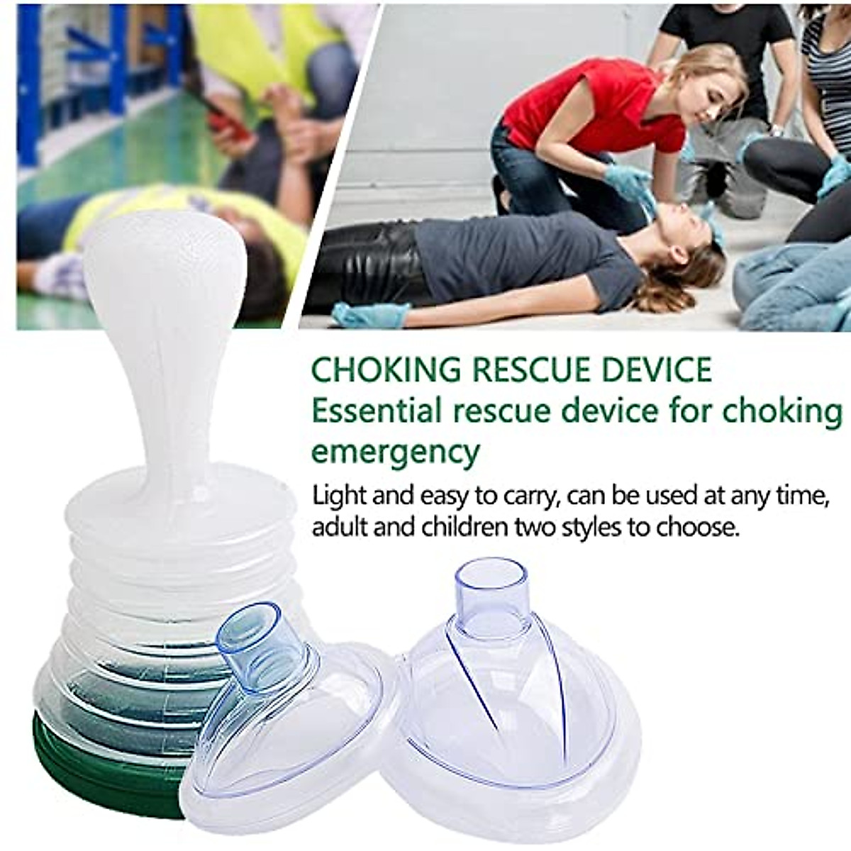 2023 New Choking Rescue Device ,2 Different Size Masks, Suction Anti Choking Device, Professional Choking Emergency Device for Adult and Children (Yellow)
