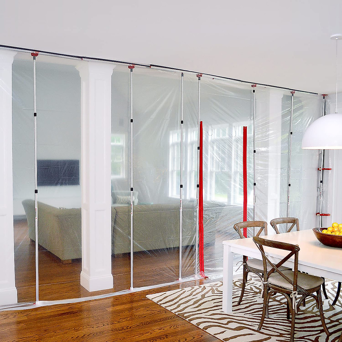 ZipWall Heavy-Duty Zipper for Dust Barriers, 2-Pack, HDAZ2, 2 Pack , Red