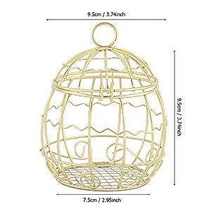 AUNMAS Bird Cage Candy Box, Decorative Gifts Sugar Container Small Chocolate Boxes Wedding Favor Banquet Party Home Decoration Christmas Present Accessories, Gold