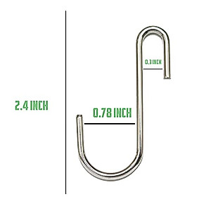 30 Pcs Silver S Hooks,Premium Stainless Steel S Hook for Hanging Kitchenware,Pots,Plants,Pans,Clothes,Cups,Pants,for Towels in Bathroom,Closet,Garden,Storage Organiser,Home Storage Hooks,Utility Hooks