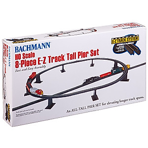 Bachmann Trains 8 PC. E-Z TRACK TALL PIER SET - HO Scale