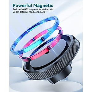 EXELIQ Magnetic Cup Holder Phone Mount for Magsafe, [Powerful Magnet] Flexible Tri-Pivot Cup Phone Holder for Car, Tesla, Truck, SUVs, Compatible with iPhone 14 13 12, Samsung and All Phones