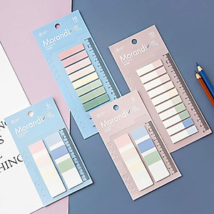 Toosunny 520 Pieces Tabs 2 Size Sticky Index Tabs, Writable and Repositionable File Tabs Flags for Pages or Book Markers, Reading Notes, Classify File